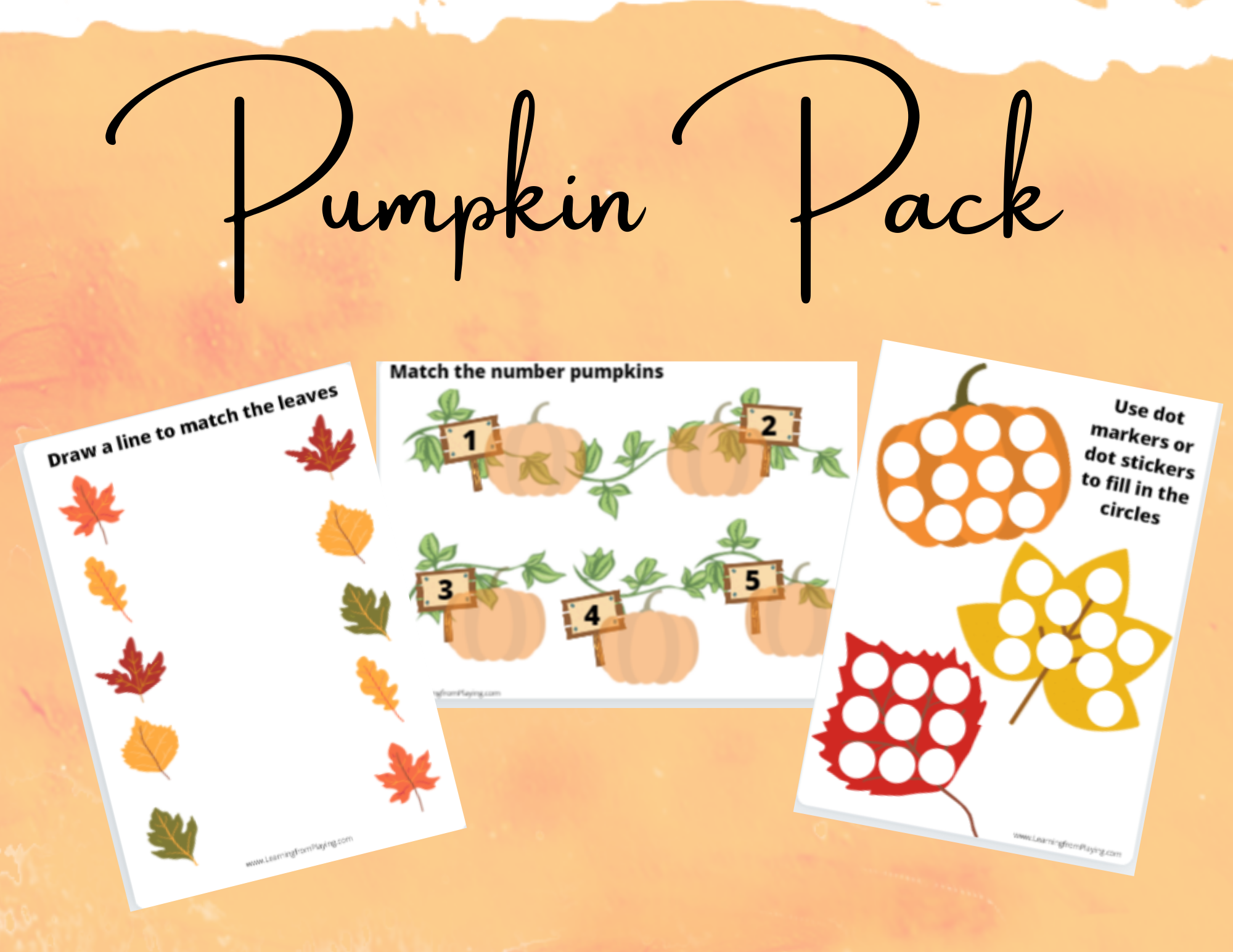 FREE Printable – Pumpkin Pack - Learning from Playing