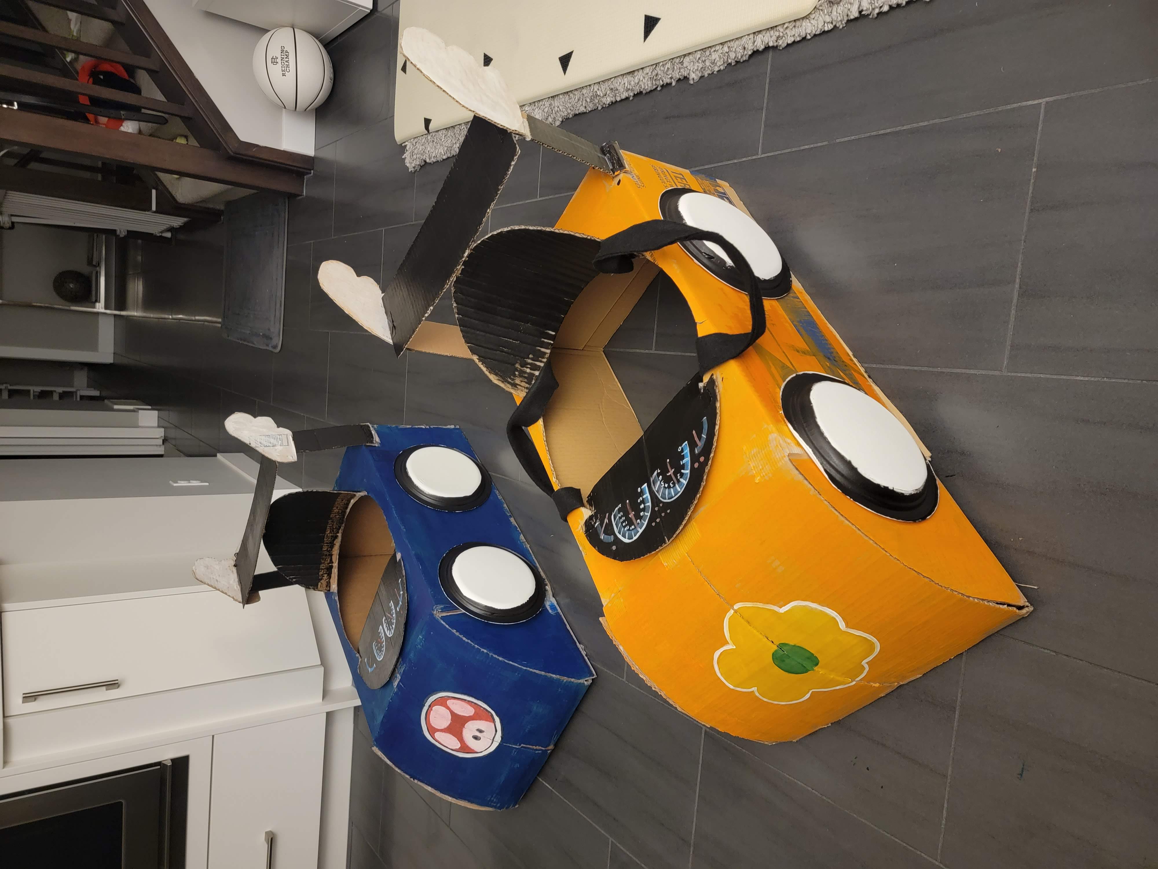 DIY Halloween Costume – Cardboard Mario Kart – Learning from Playing