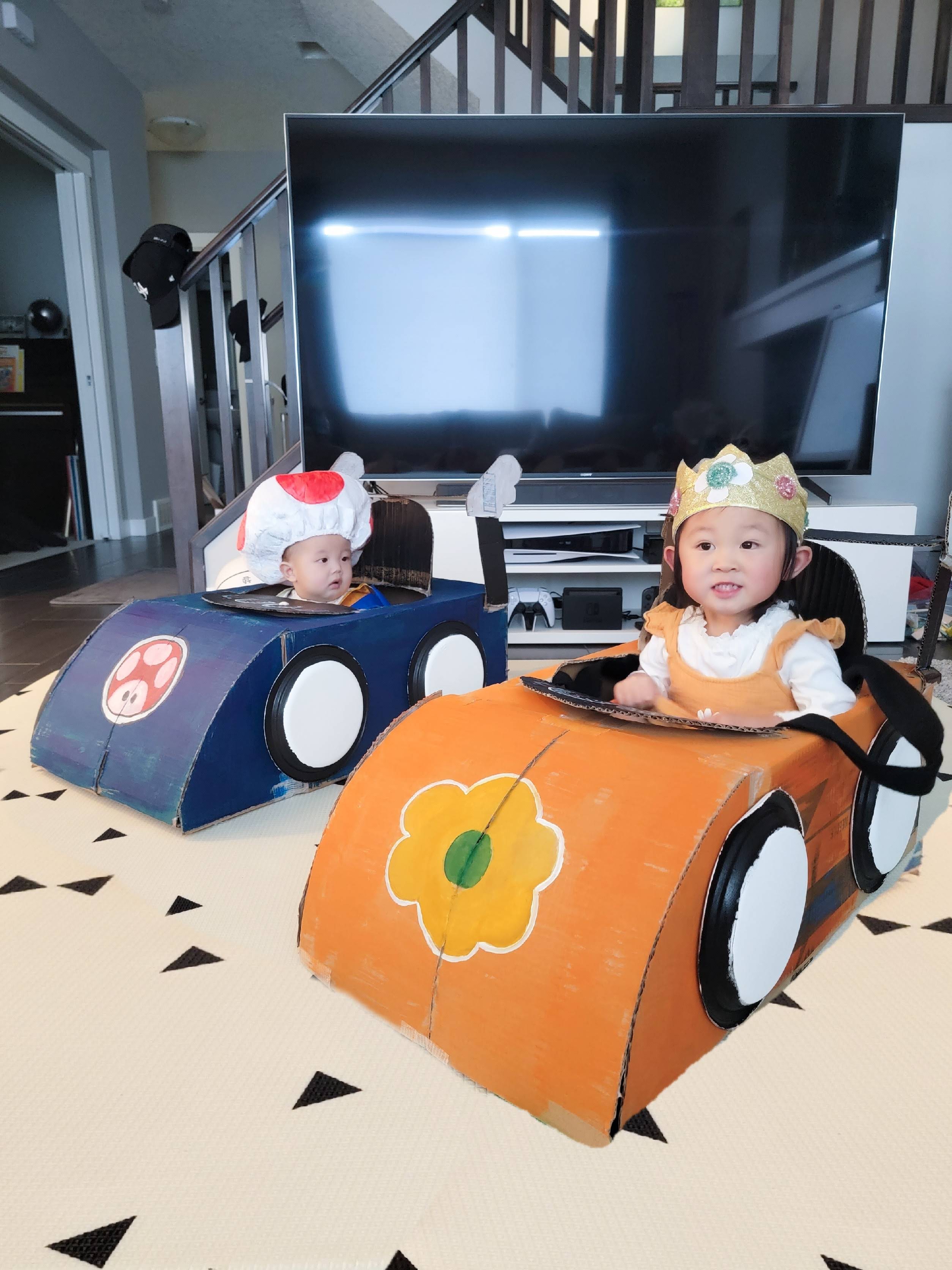 DIY Halloween Costume – Cardboard Mario Kart – Learning from Playing