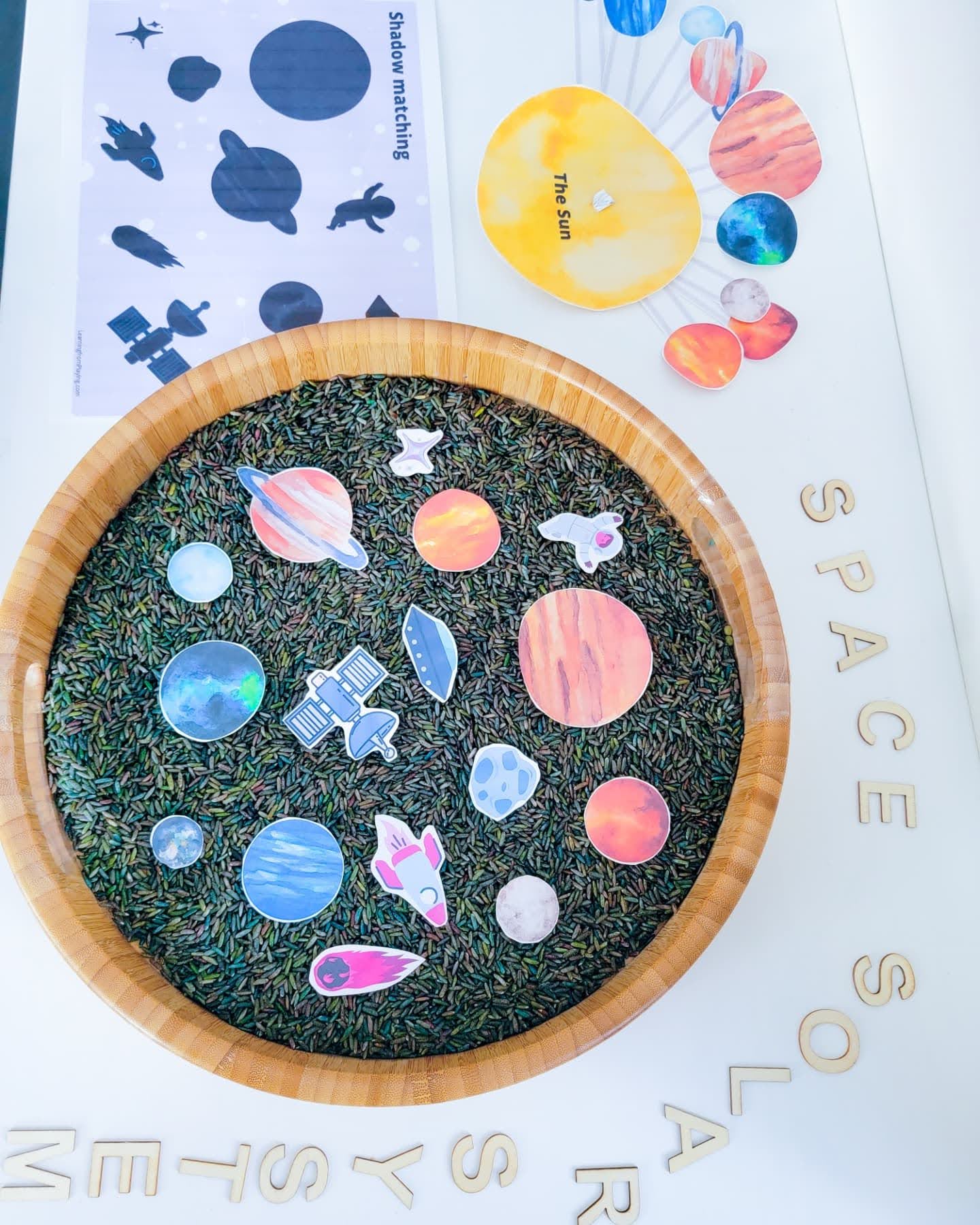 FREE Printable – Solar System Play & Matching - Learning from Playing