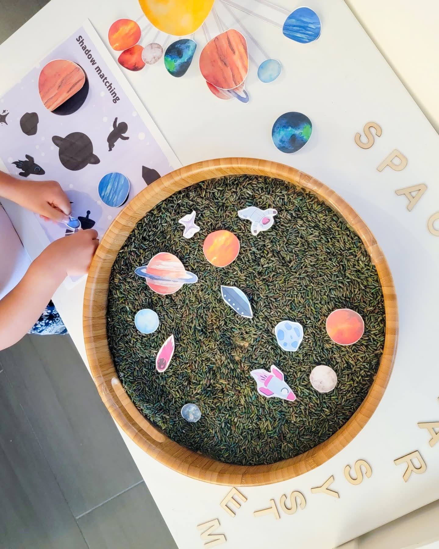 FREE Printable – Solar System Play & Matching - Learning from Playing