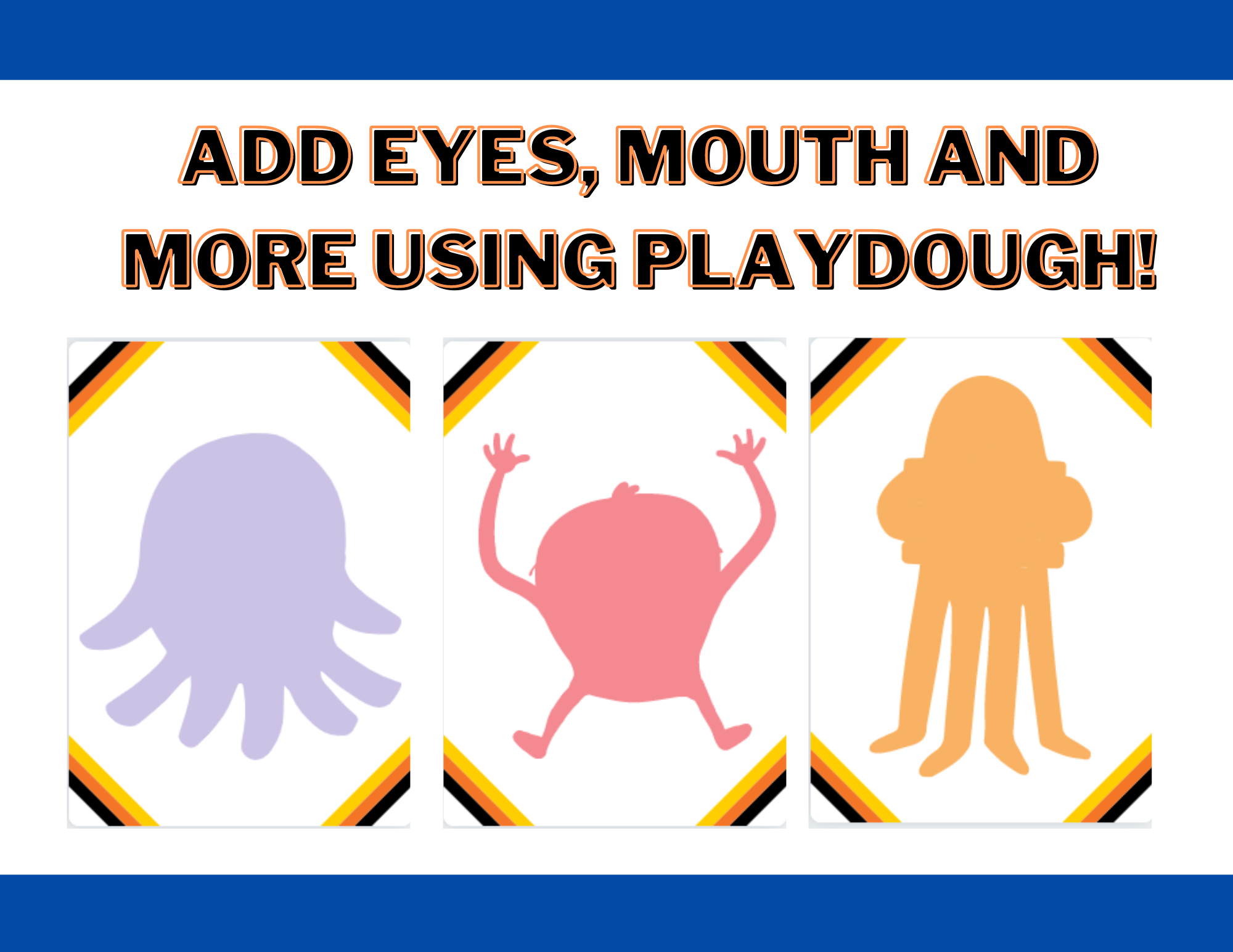 FREE Printable – Halloween Monster Playdough Mats - Learning from Playing