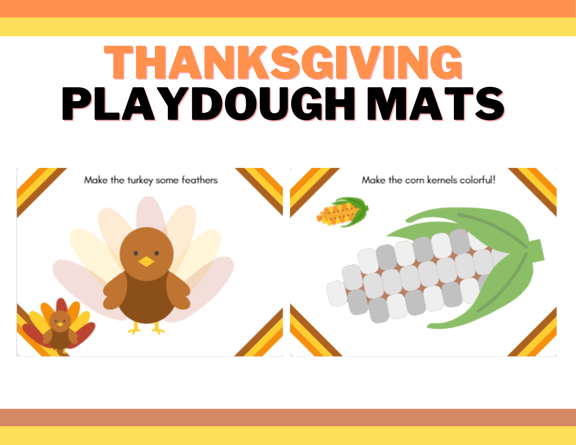 FREE Printable – Thanksgiving Learning Pack - Learning from Playing