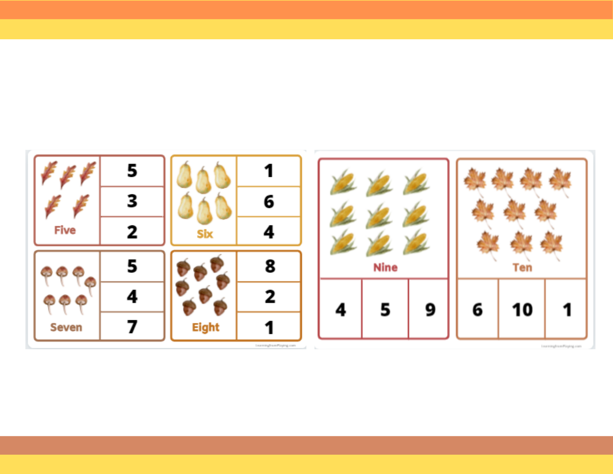 FREE Printable – Thanksgiving Learning Pack - Learning from Playing