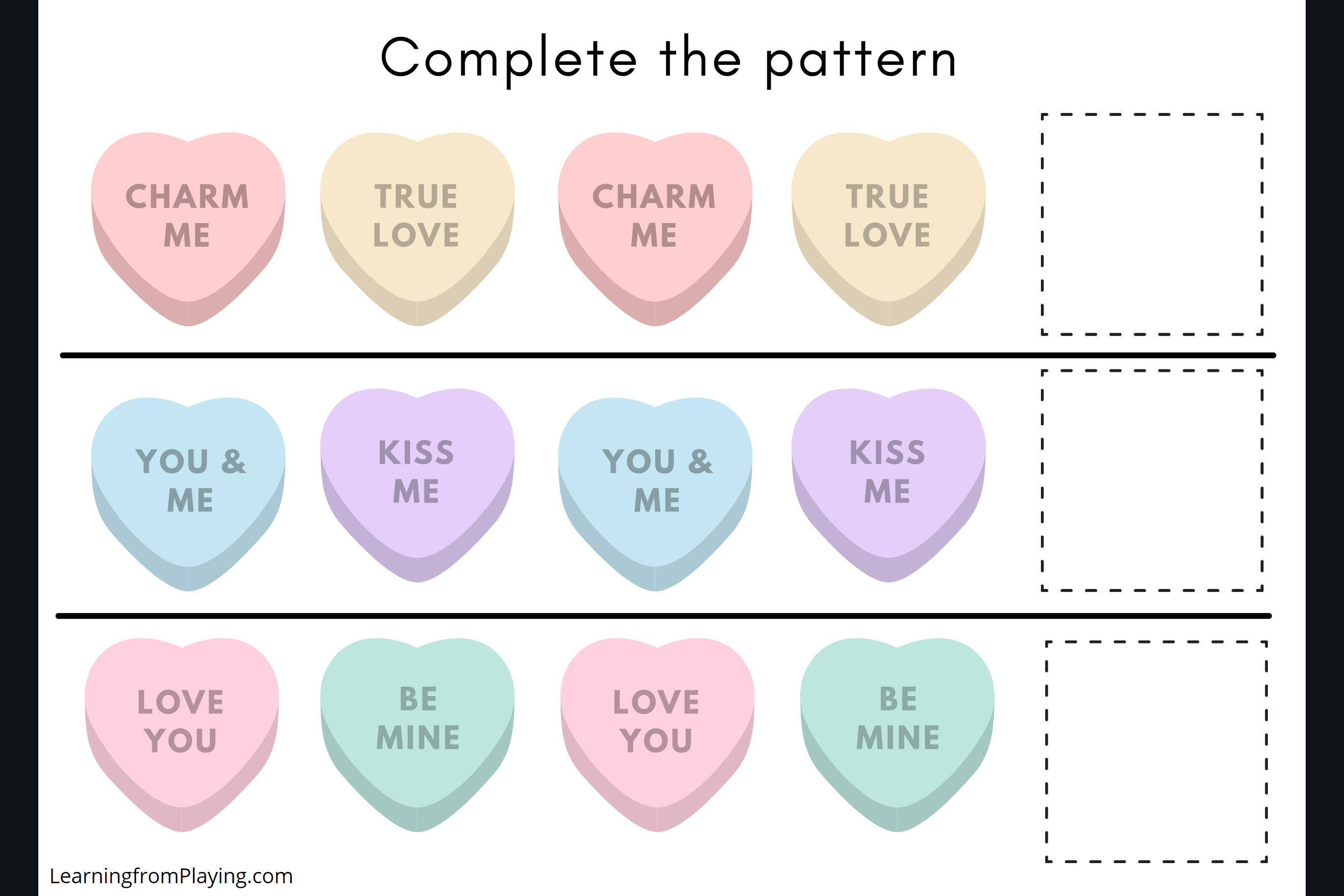 FREE Valentine’s Activities - Learning from Playing